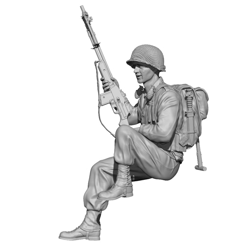 SOLMODEL MM569 US Army WWII BAR Gunner (3D-Printed)