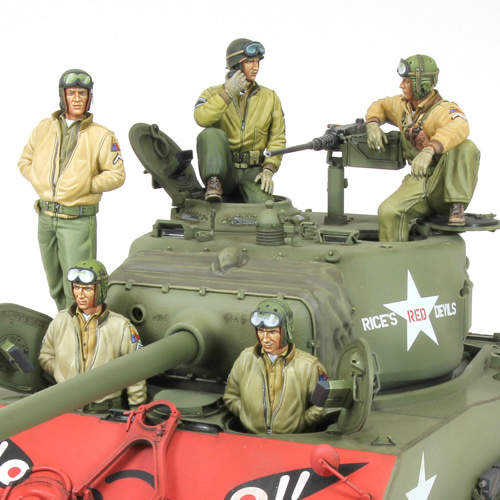 SOLMODEL MM585 US Army WWII Sherman M4A3E8 Crew (5 Figures)