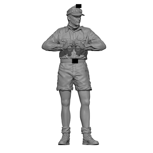 SOLMODEL MM539 German WWII DAK Tank Commander of Panzer III Ausf.J (3D-Printed)