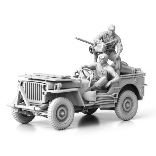 SOLMODEL MM358 US Army WWII Jeep Crew (2 Figures)