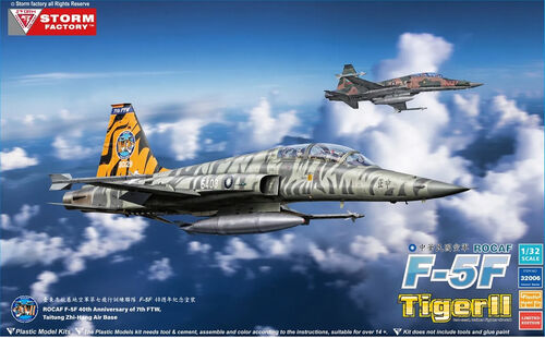 Storm Factory 32006 Northrop F-5 F Tiger II - Two Seat Trainer Fighter Aircraft (ROCAF 40th Anniversary of 7th FTW)
