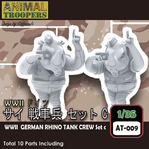 Zlpla AT009 German WWII Rhino Tank Crew Set C