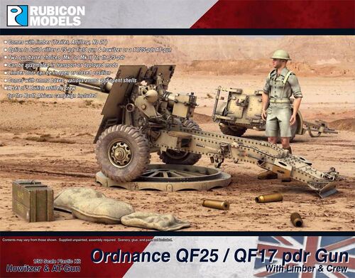 Rubicon Models 280115 British Ordonance QF25 / QF14 PDR Gun