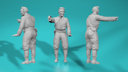 EMP3D 99202622-72 Japoński czołgista 2WŚ - pełna figurka - wersja 1a