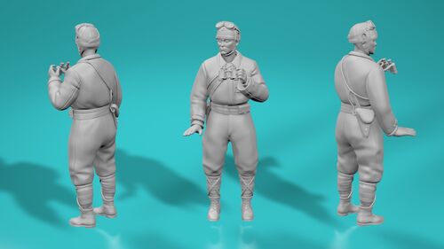 EMP3D 99202626-35 Japoński czołgista 2WŚ - pełna figurka - wersja 3a