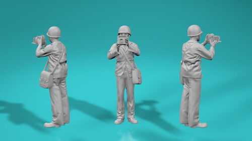 EMP3D 99201184-48 Iwo Jima - żołnierz robiący zdjęcia