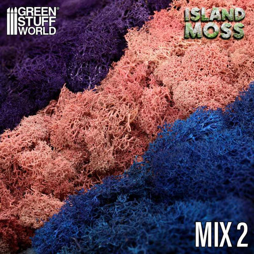 Green Stuff World 9326 Islandmoss - Blue Violet and Light Pink Mix (Mix 2)