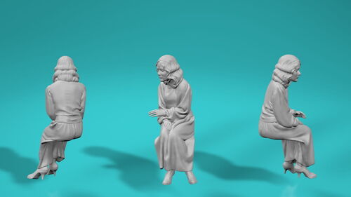 EMP3D 99200221-72 Bunkier - 2WŚ - Siedząca kobieta - wersja 2