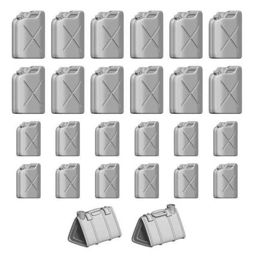 Green Stuff World 2362 Jerry Cans Set (22 pcs / 3D-Printed)