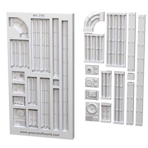 Green Stuff World 2105 Factory Set - Pipe Circuits Mold