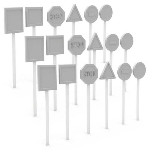 Green Stuff World 12719 Traffic Signs (18 pcs)