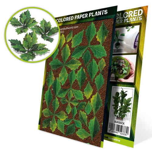 Green Stuff World 12833 Colored Paper - Plants Burdock