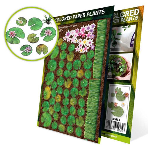 Green Stuff World 12834 Colored Paper - Plants Ninfea