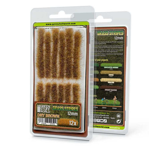 Green Stuff World 13450 Grass Strips 12 mm - Dry Brown