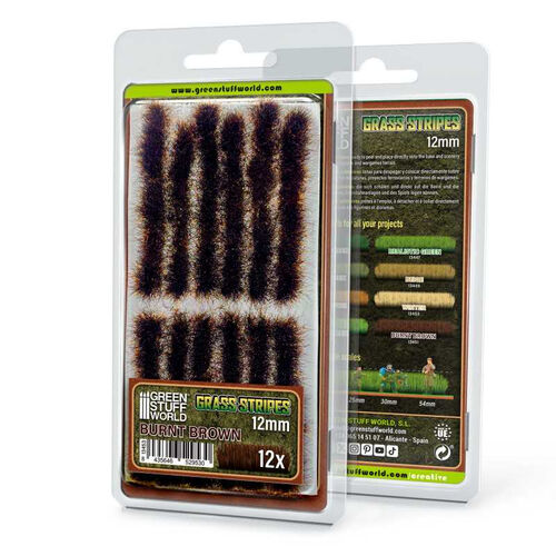 Green Stuff World 13453 Grass Strips 12 mm - Burnt Brown