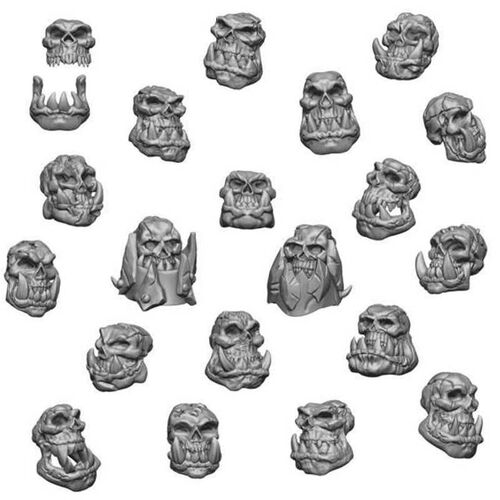 Green Stuff World 1387 Skulls - Orks (3D-Printed)