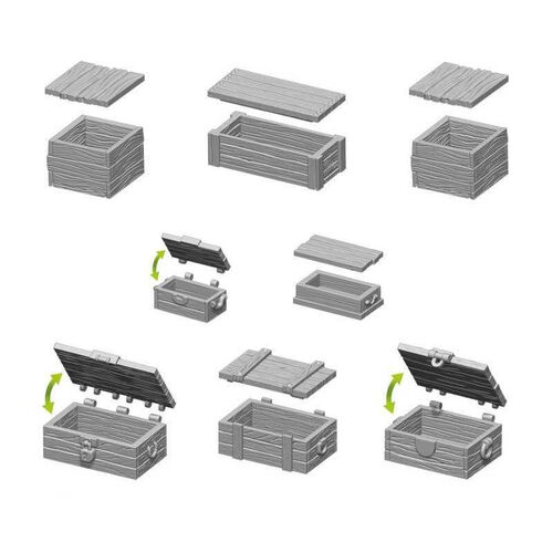 Green Stuff World 1461 Wooden Boxes (8 boxes)