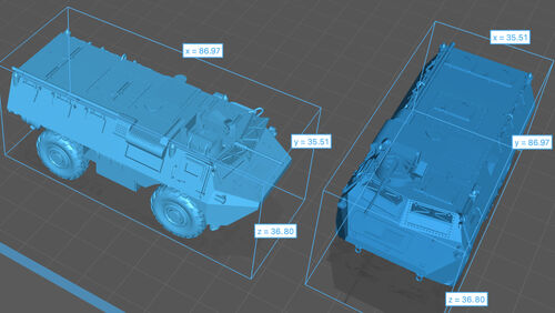 EMP3D 72011739 Kołowy transporter opancerzony VAB 4x4 - bez ekwipunku - otwarte włazy