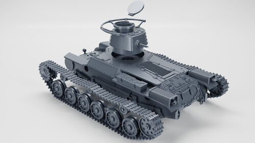 EMP3D 72011906 Czołg dowódcy typ 97 Shi-Ki (37mm) - otwarty właz