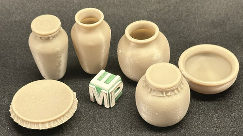 EMP3D 72090149 Zestaw bardzo dużych ceramicznych naczyń (dzbany, amfory) - 6 sztuk