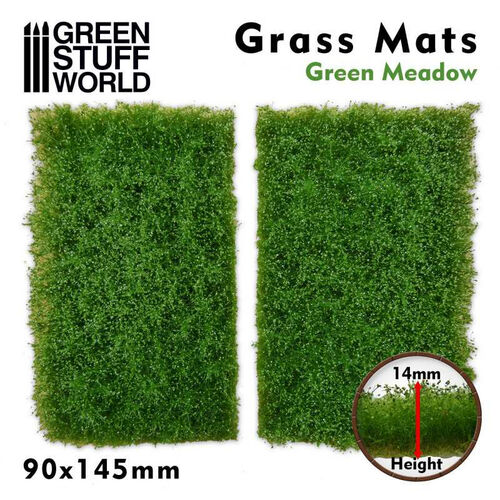 Green Stuff World 10337 Grass Mats - Green Meadow