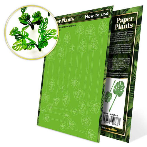 Green Stuff World 10368 Paper Plants - Monstera