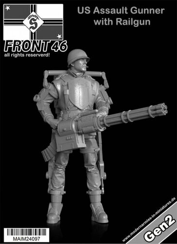 Maim 24097 US Assault Gunner with Railgun Front 46