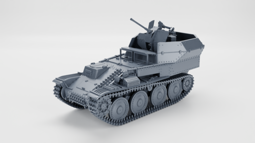 EMP3D 72011268 Flakpanzer 38(t) Gepard (Sd.Kfz.140) - zamknięty właz