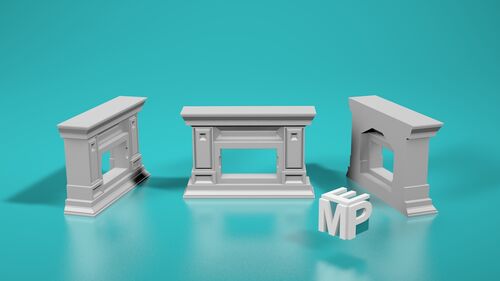 EMP3D 35151016 Obudowa kominka neoklasyczna - mała