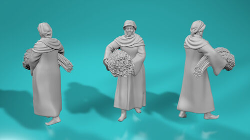 EMP3D 99204666-72 Arabowie - Kobieta z Wiązką Zboża