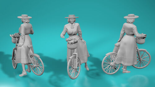 EMP3D 99204680-35 Belle Epoque - Kobieta na Rowerze