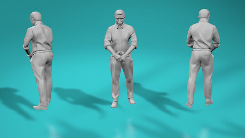 EMP3D 99204734-48 Akcja Policyjna - Mężczyzna w Kajdankach