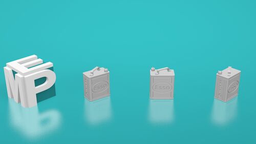 EMP3D 25040765 Bańki UK 2 galony - wersja ESSO - bez napisów - 4 sztuki