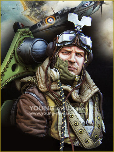 Young Miniatures YM1868 RAF WWII Spitfire Mk.I Pilot