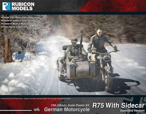 Rubicon Models 280051 German Motorcycle BMW R75 with Sidecar