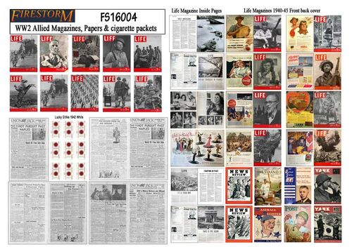 Firestorm Models 16004 Allied Magazines And Newspapers WW2