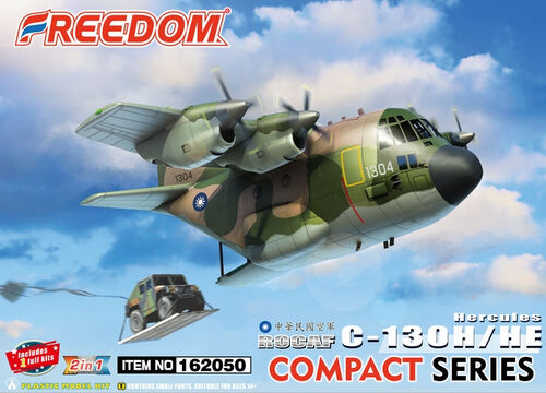 Freedom Model Kits 162050 C-130 H / HE Hercules - ROCAF Military Transport Aircraft (Compact Series)