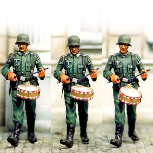 SOLMODEL MM079 Side Drum Player (3 Figures)