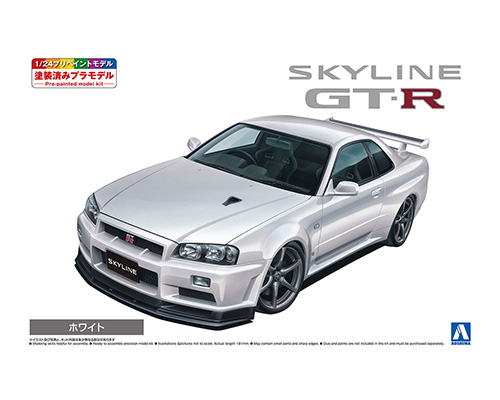 Aoshima 06558 NISSAN BNR34 SKYLINE GT-R V・spec Ⅱ '00 White