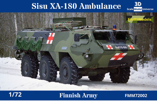 FinMilModels 72002 Sisu Xa-180 (early) - Ambulance Finnish Army