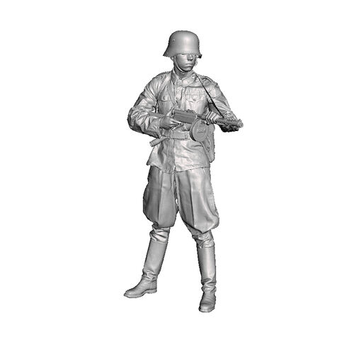 3d Scale Model Universe 35F003 Finnish WW2 Second Lieutenant with Suomi-SMG