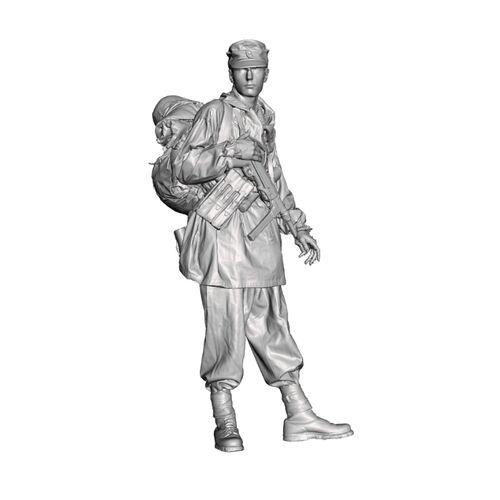 3d Scale Model Universe 48F017 German WW2 Mountain Trooper with MP-40 SMG