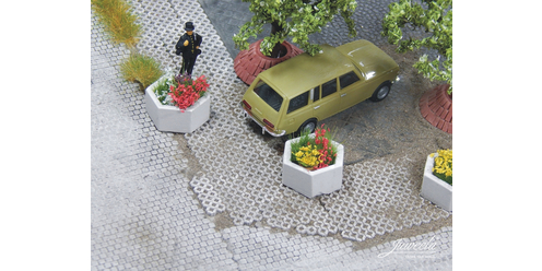 Juweela 28254 Plant Box Concrete - Hexagon (5 pcs)
