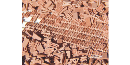 Juweela 28392 Roofing Tiles Heart Style - Medium Brick-Red (3000 pcs)