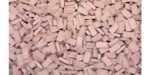 Juweela 24024 Bricks (RF) Medium Brick-Red (2000 pcs)