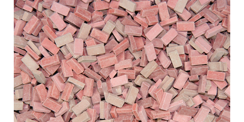 Juweela 24034 Bricks (RF) Brick-Red Mix (2000 pcs)
