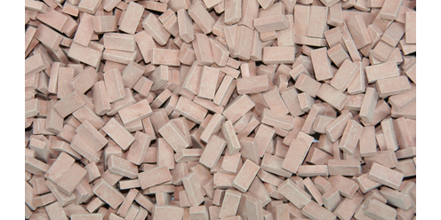 Juweela 24064 Bricks (RF) Medium Terracotta (2000 pcs)
