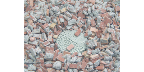 Juweela 25029 Debris of Bricks - Brick-Red with Mortar (150 g)