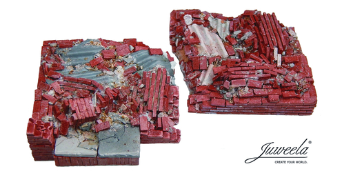 Juweela 25034 Scattered Terrain "Brick Wall" 75 x 75 mm (2 pcs)