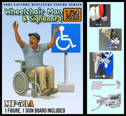 Tori Factory MF-53A Wheelchair Man & Sign Board